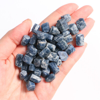 100g Raw Natural Blue Corundum Sapphire Rough Crystal Stone Mineral ...