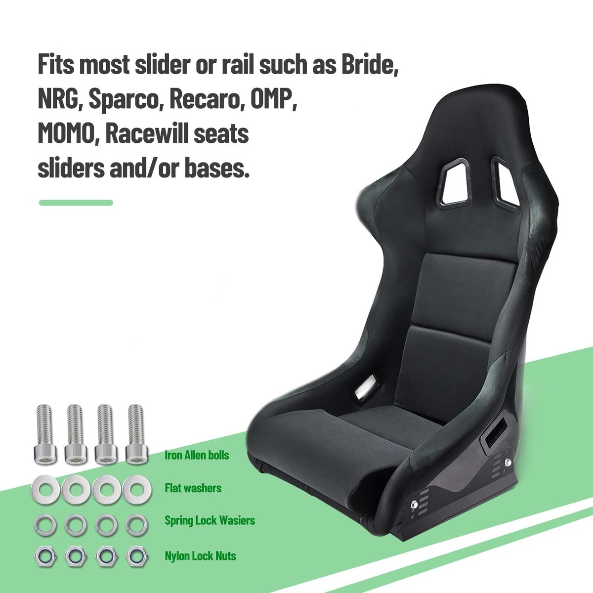 Nrg Seats Bracket Universal Racing Seat Mounting Kit - Side Brackets ...