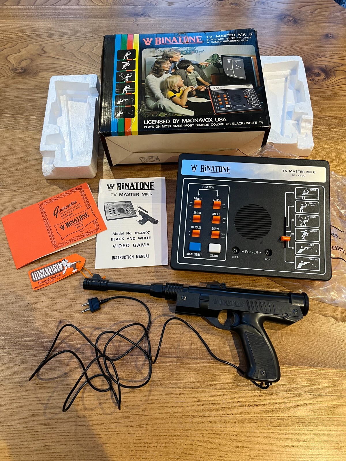 1970's Binatone TV Master MK6 B&W TV game (6 games including gun) | eBay UK