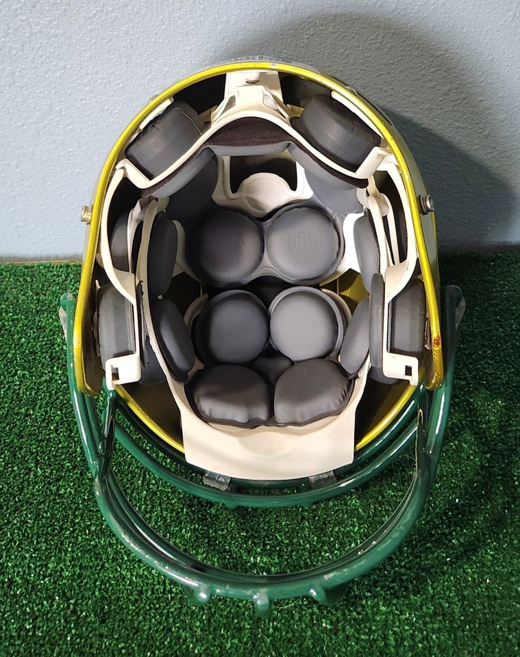 Green Bay Packers custom Chrome Yellow full size large Xenith helmet ...