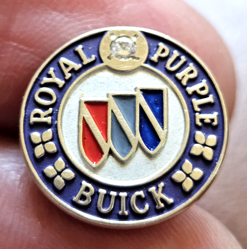 Buick Royal Purple Buck 10K White Gold Enamel Sales Award Pin w Diamond ...