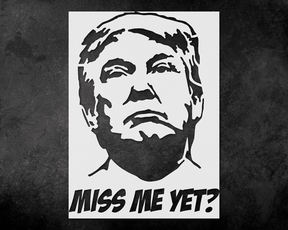 Trump Large Stencil Template Reusable Wall Decor, Home Improvement, DIY ...