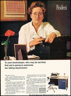 1966 Friden Computyper Typewriter Vintage Advertisement Print Art Ad ...
