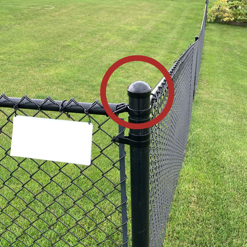 2-1/2" Black Aluminum Fence Cap for Chain Link Fence [10106B] | eBay