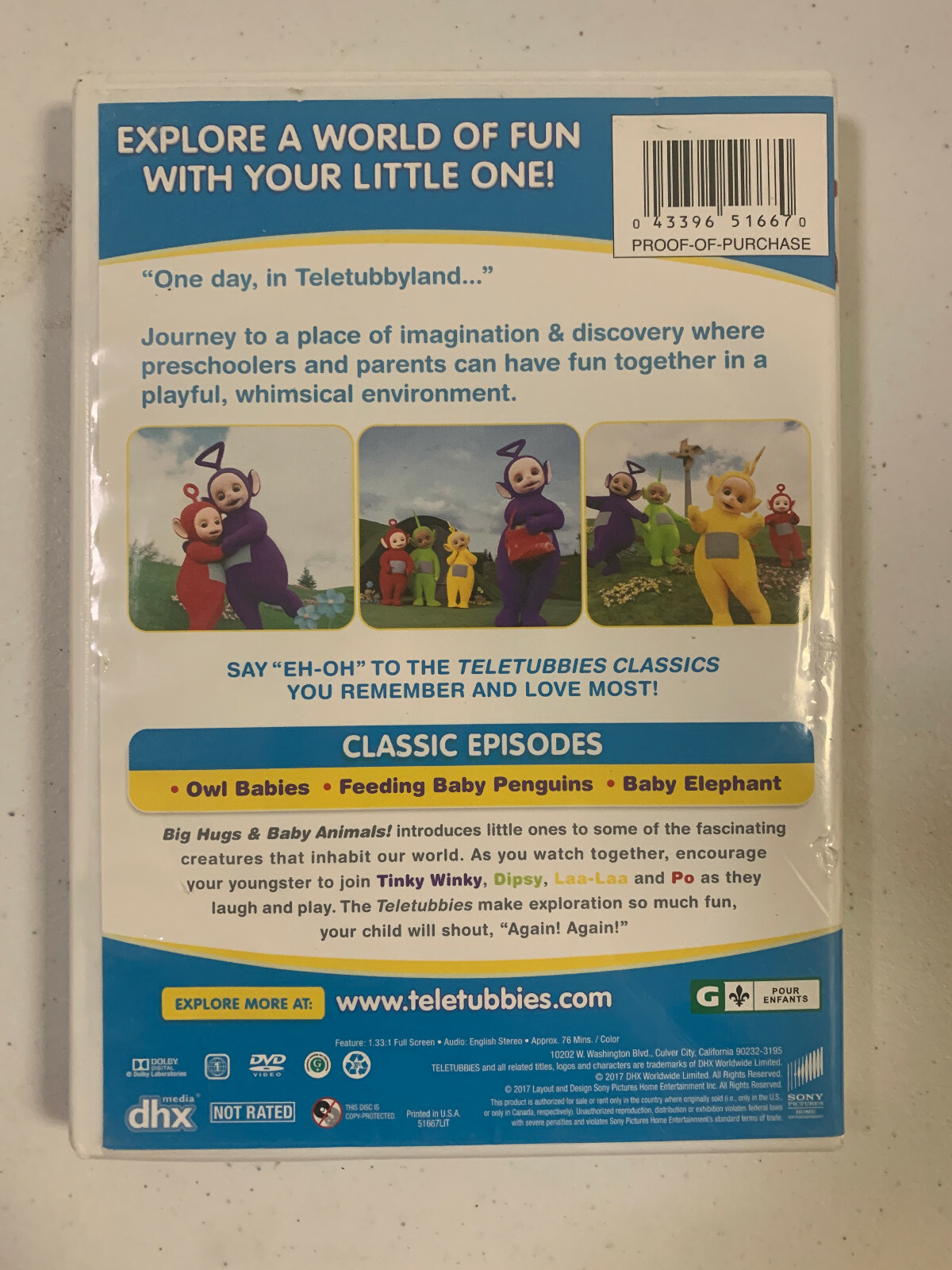 Teletubbies Classics Big Hugs & Baby Animals! DVD 43396516670| eBay