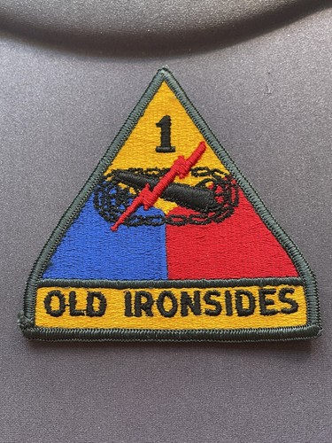 US Army 1st Armored Division with OLD IRONSIDES Tab and Shoulder Patch 3 3/4”x4” | eBay Australia