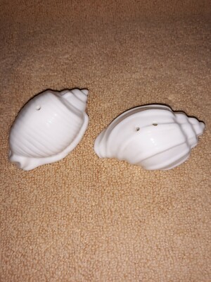 White Sea Shell Salt And Pepper Shakers | eBay