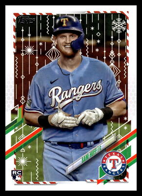 2021 Topps Holiday #HW53 Sam Huff Texas Rangers RC Baseball NM | eBay