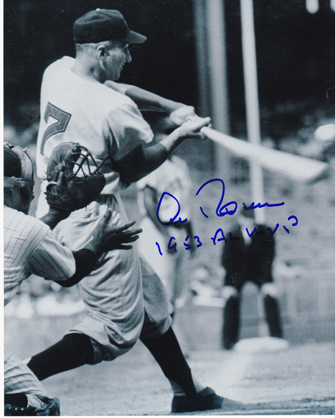 AL ROSEN CLEVELAND INDIANS 1953 AL MVP ACTION SIGNED 8x10 | eBay