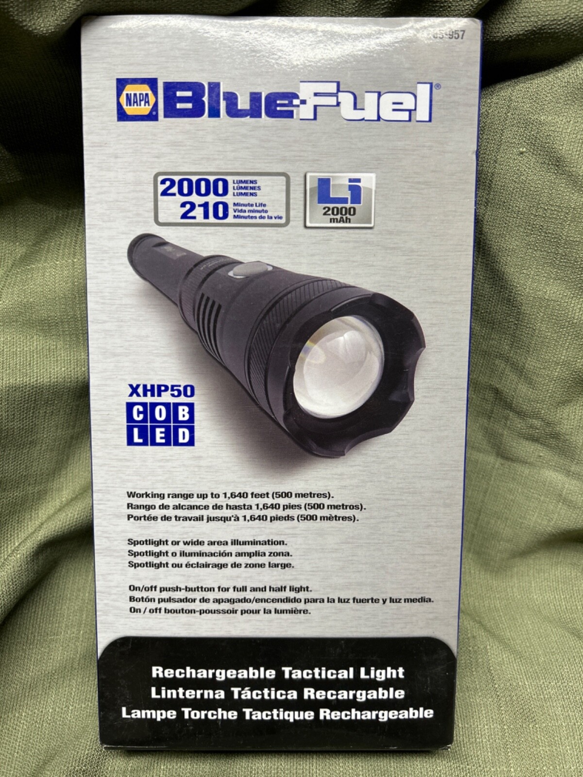 New 2000 Lumens Flashlight Blue-Fuel XHP50 NAPA | eBay