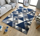 MOROCCAN RUG GEOMETRIC DAKARI TRIBAL THICK PILE SOFT SHAGGY RUG HALL ...