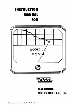Manuals & Books - Eico Model