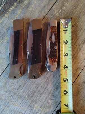 CASE USA EDGE MARK KNIFE LOT OF 3 VINTAGE USER KNIVES | eBay