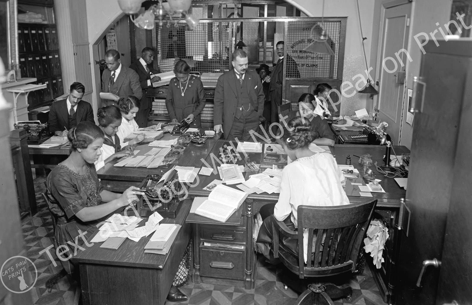 Office of National Benefit Life Insurance Vintage Old Photo 11" x 17 ...