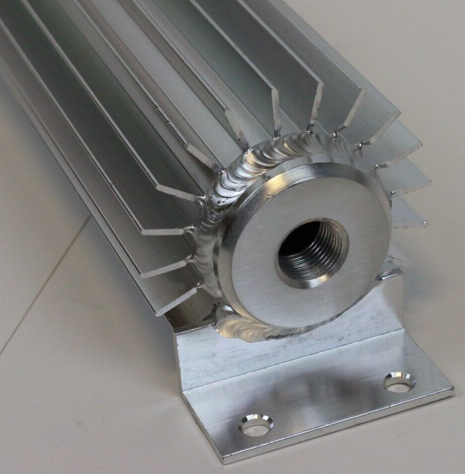 24" Finned Aluminum Transmission Cooler Single Pass SBC BBC Ford SB BB ...