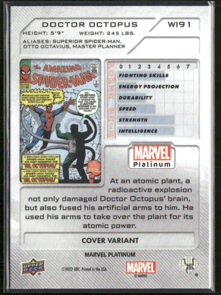 2023 Upper Deck Marvel Platinum Cover Variant #WI91 - Doctor Octopus | eBay