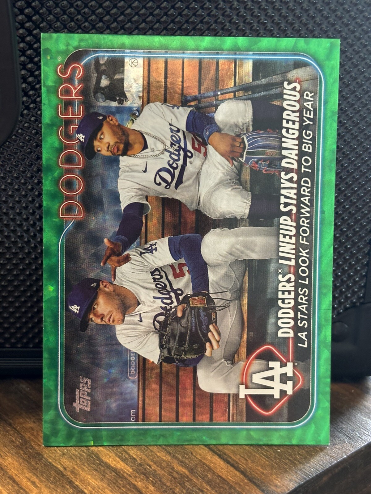 2024 Topps Series 2-Checklist Green Foil Freddie Freeman Mookie Betts # ...