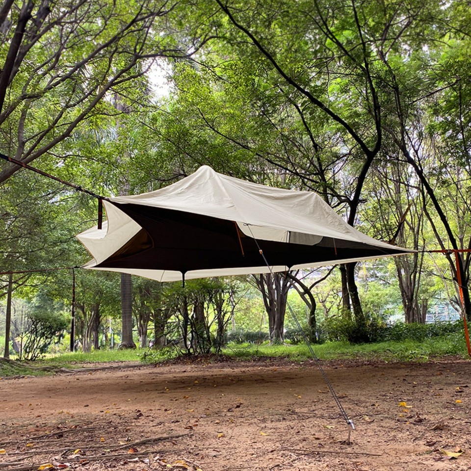 UFO Style Suspended Outdoor Camping Tree Tent Triangle Hanging Family ...