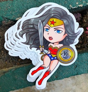 Wonder Woman Sticker 5 Inch Vinyl 90s For Skateboard Laptop etc Dc ...