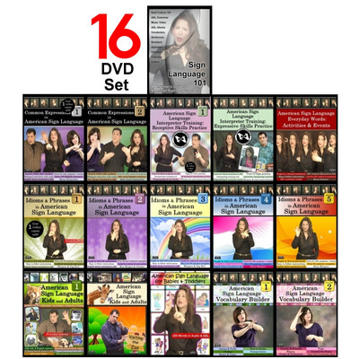 16-DVD Complete American Sign Language Training Set (16 DVDs) NEW | eBay