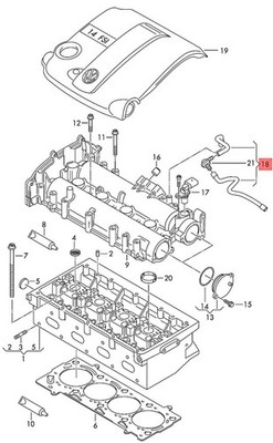 Genuine VW Beetle Cabrio Cabriolet Bettle CC Eos Golf R32 Plus Hose ...