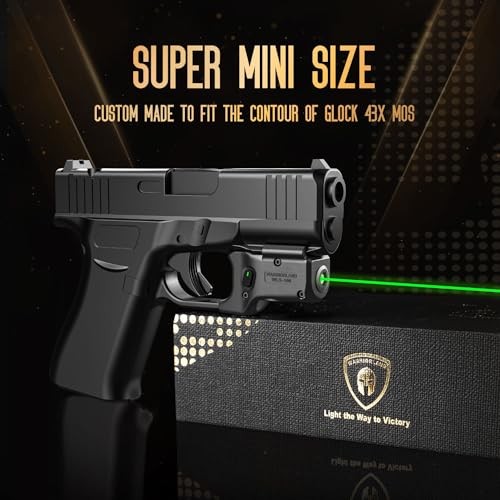 Green Laser Sight Tactical Flashlight Combo for Glock 43X MOS with ...