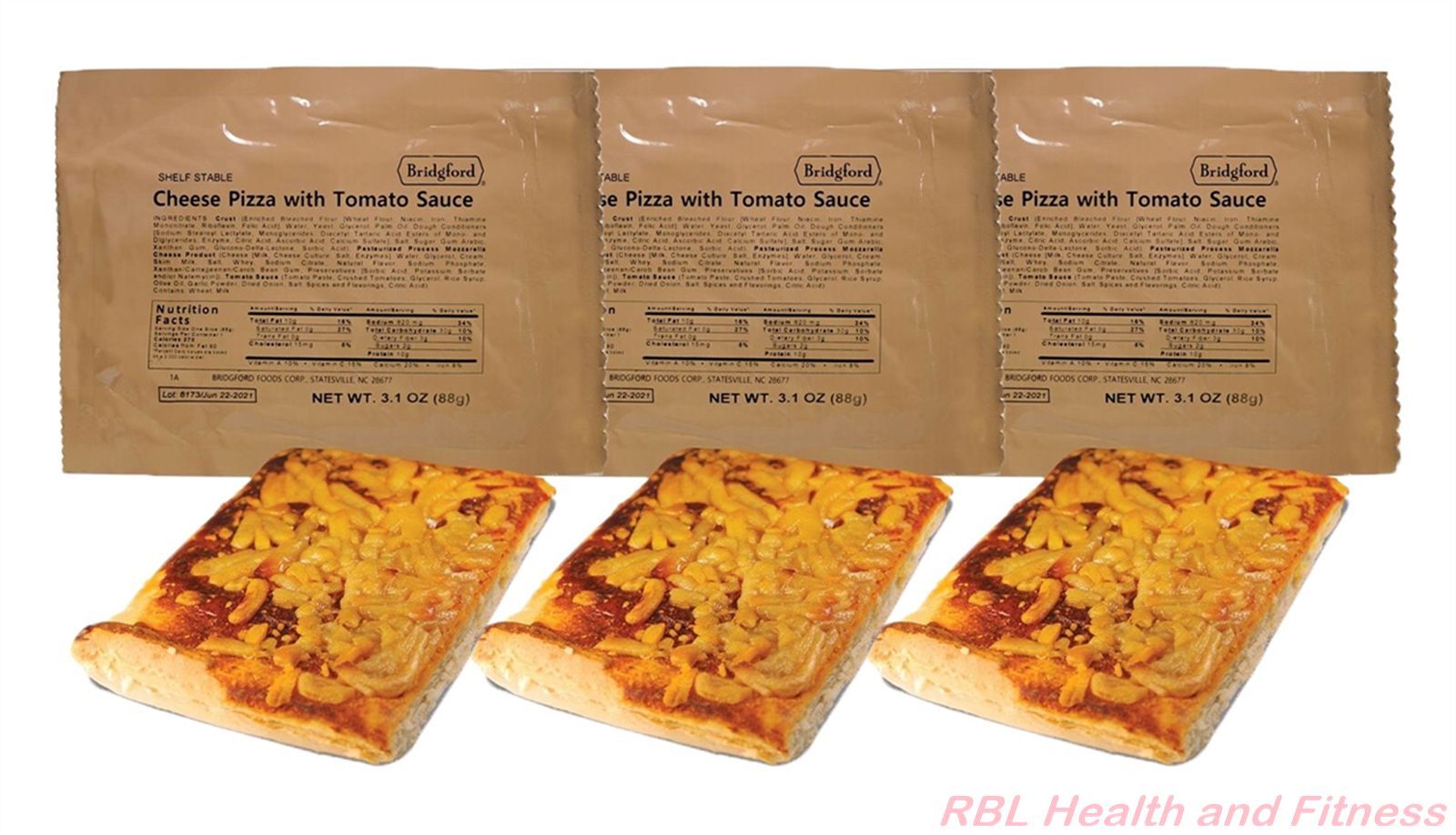 BRIDGFORD Camping Survival MRE 3-Packs - Pizza, BBQ Sandwich, Wrap ...
