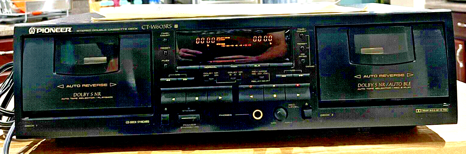 NICE!!! Pioneer CT-W603RS Stereo Dual Cassette Deck Auto Reverse ...