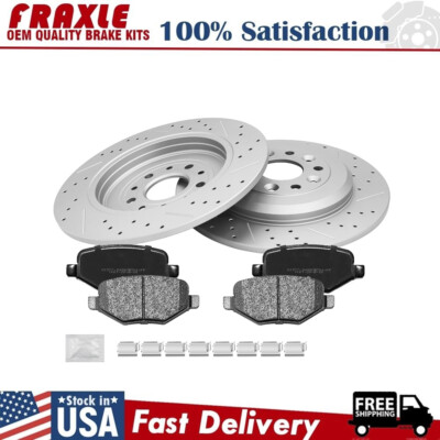 Rear Rotors & Brake Pads For Ford Taurus Edge Explorer FLEX Lincoln MKT ...