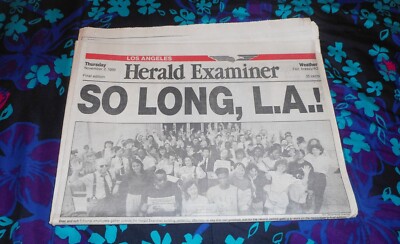 LOS ANGELES HERALD-EXAMINER - FINAL ISSUE - 11/2/89 - THE ENTIRE ...