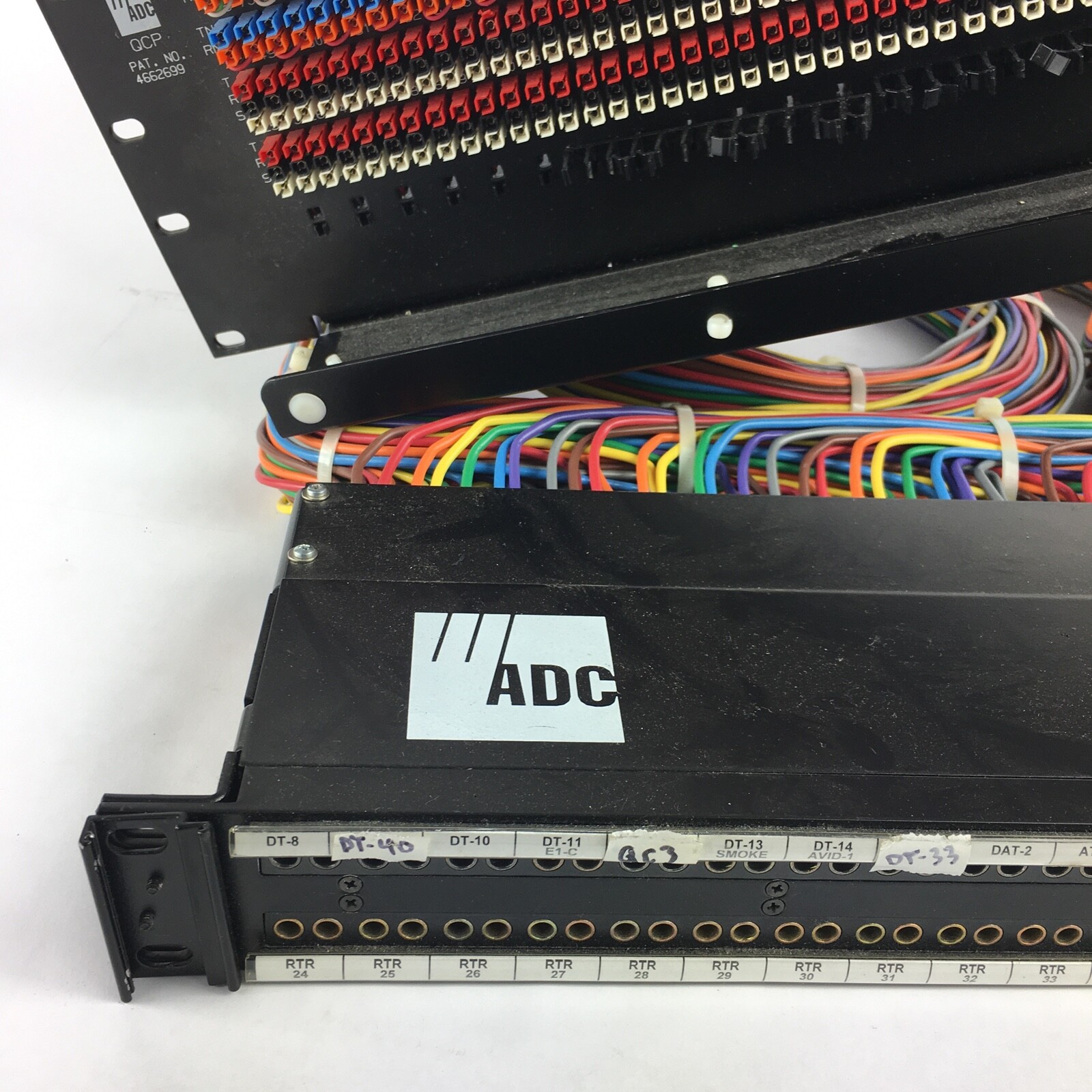 ADC 96 Bantam TT patchbay connected to ADC UP-96NMKII PPC RACKMOUNT ...