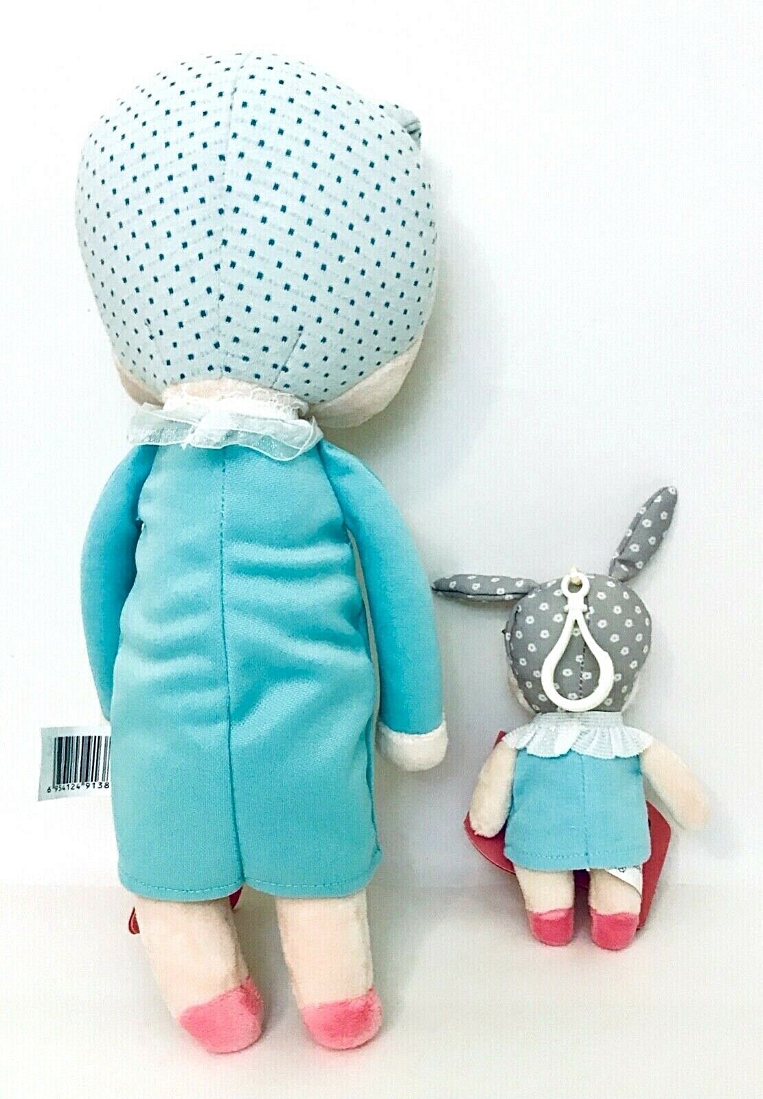 2 Count MeToo Bunny Girl 13" Plush Doll & 6" Matching Baby Age 0 Months ...