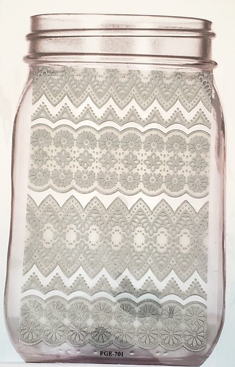 CRAFTER'S SQUARE Paper Crafts Magic-On GLASS Stickers - SILVER - 6 pcs ...