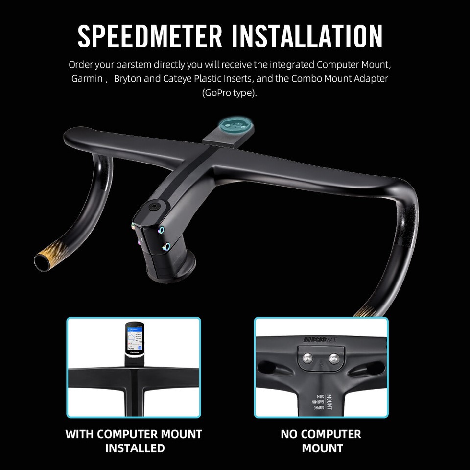 Full Internal Cable Routing Road Bicycle Integrated Handlebar ...