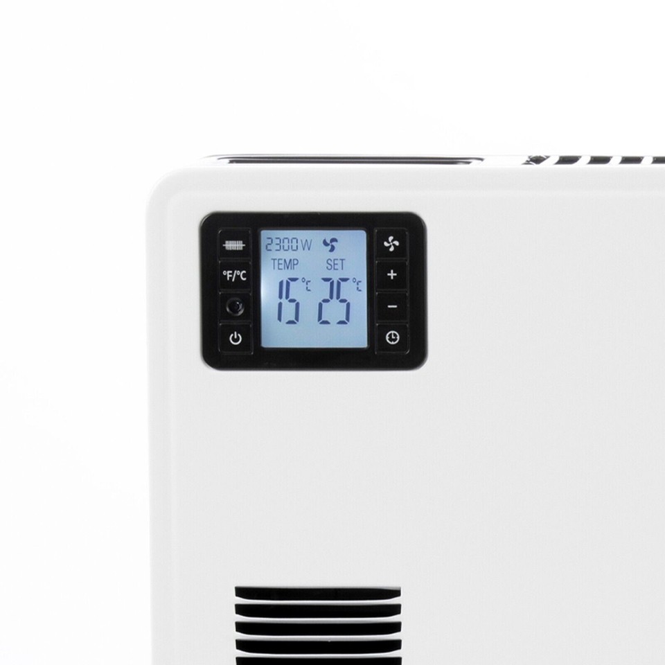 Daewoo Convector Heater With Turbo Fan & Timer LCD - White, 2.3KW With ...