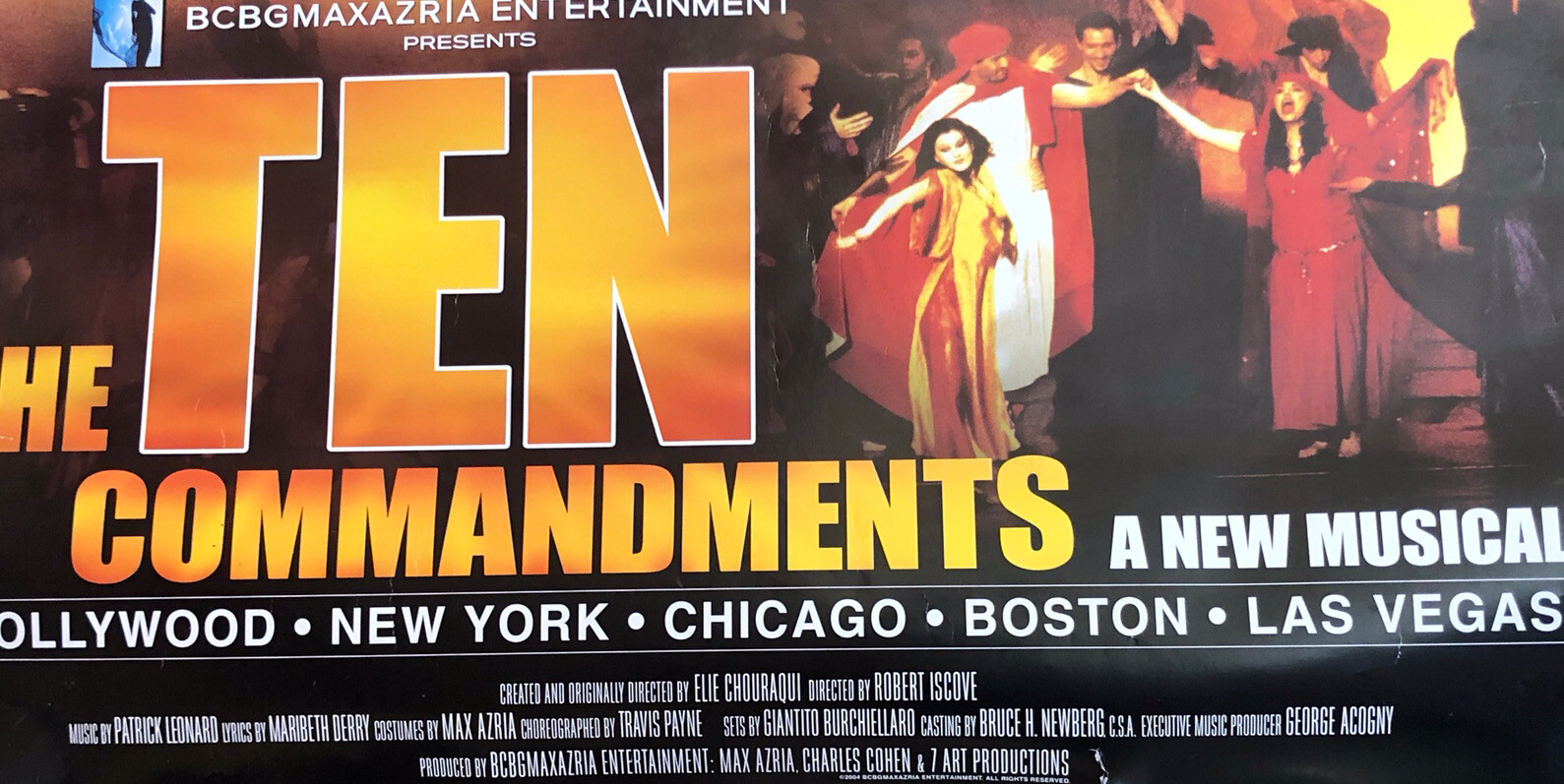 Rare 10 Ten Commandments Musical Poster Val Kilmer Adam Lambert 2005 ...