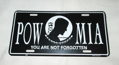 POW-MIA EMBOSSED METAL LICENSE PLATE #010 SALEp - NEW | eBay