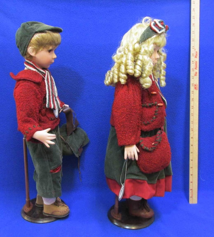 Delton Dolls Nicholas & Merry 22" Porcelain Numbered Certificate Boy ...