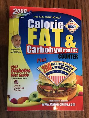 2008 Calorie King Calorie, Fat & Carbohydrate Counter + Diabetes Diet ...
