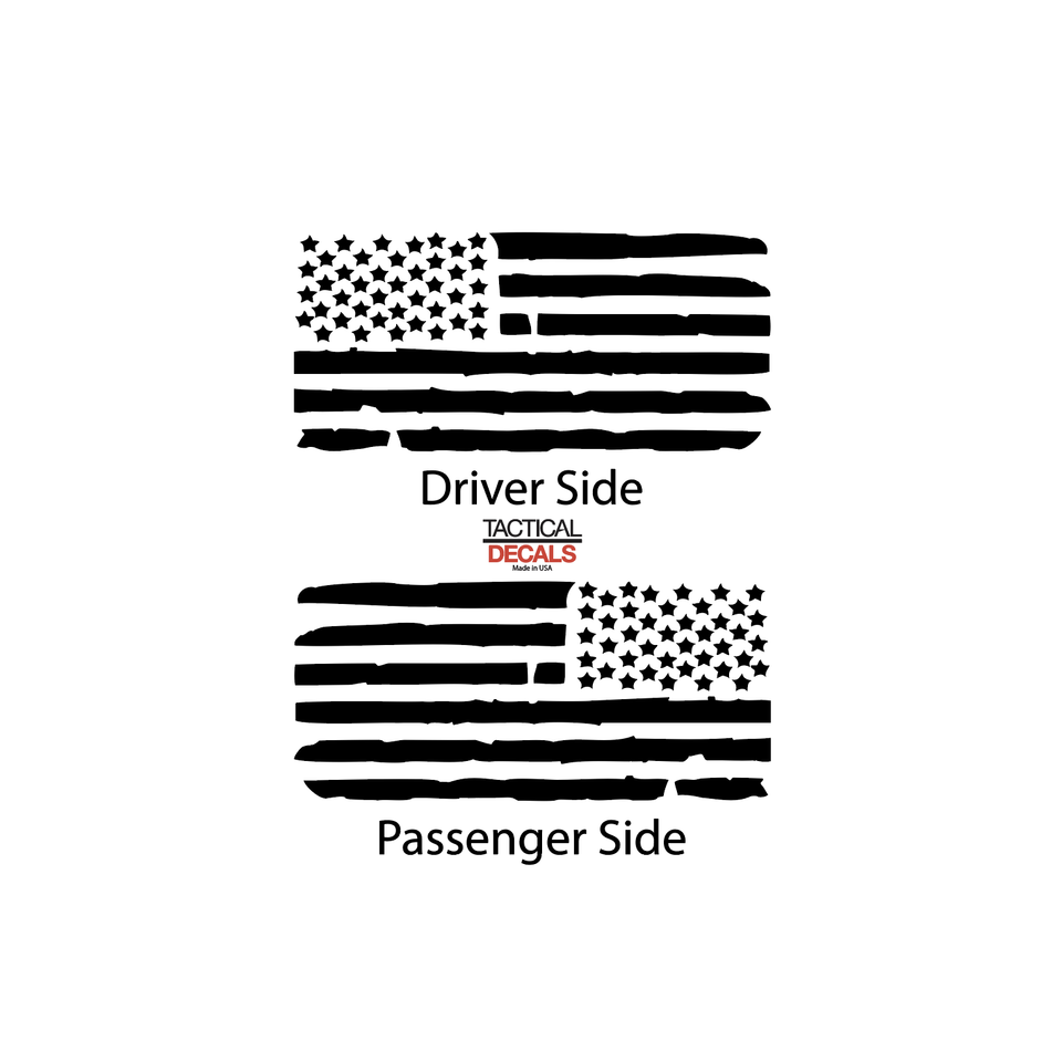 Distressed USA Flag Decals for Chevy Tahoe 3rd window 2007-2014 CT3-QR3 ...