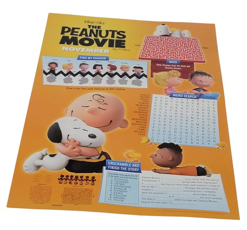 THE PEANUTS MOVIE 13x19 Glossy Photo Movie Poster Double Sided New Old ...