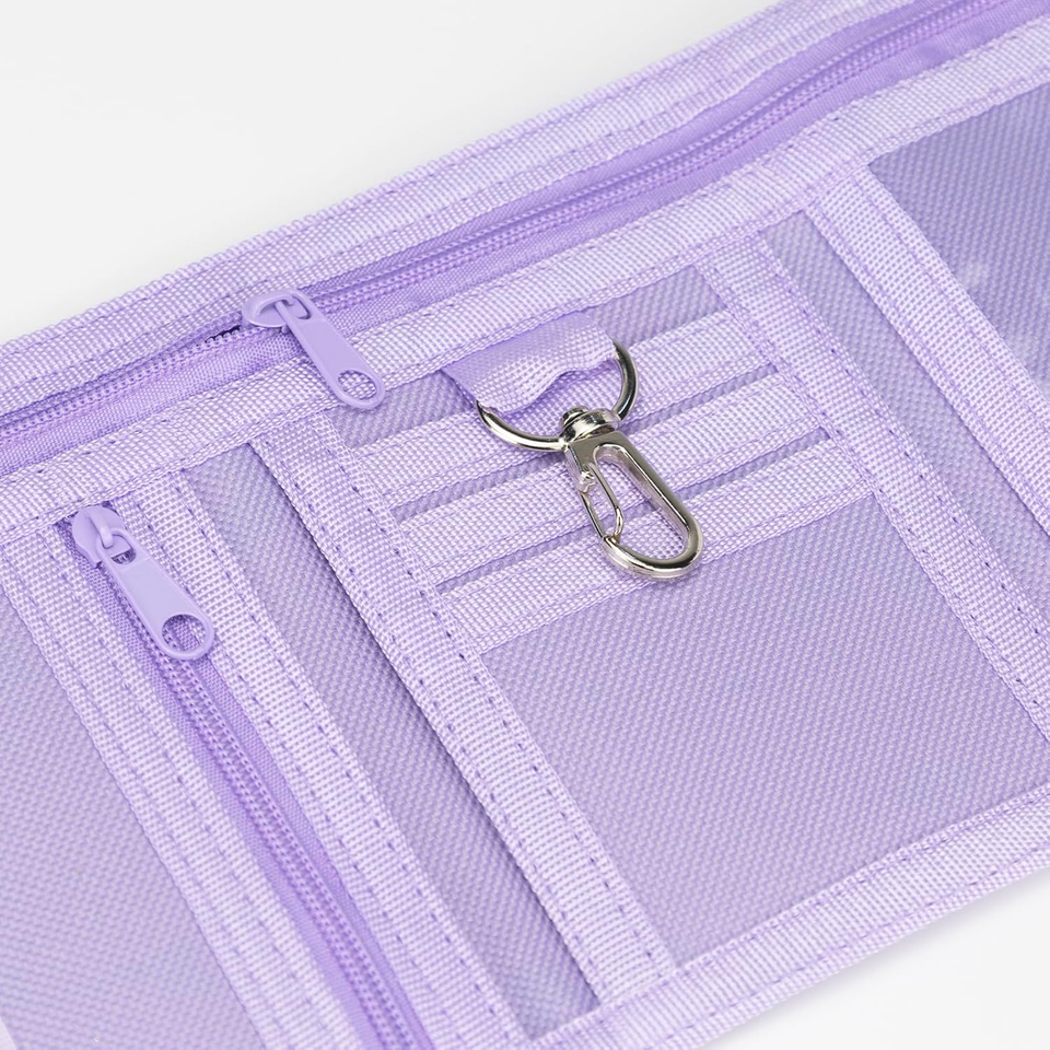 Girls Wallet for Kids Initial Glitter Wallets Trifold with Zipper and ...