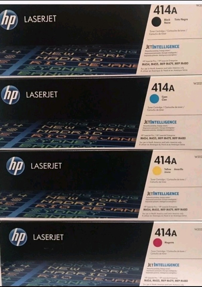 Genuine HP 414A LaserJet Toner Set W2020A W2021A W2022A W2023A Sealed ...