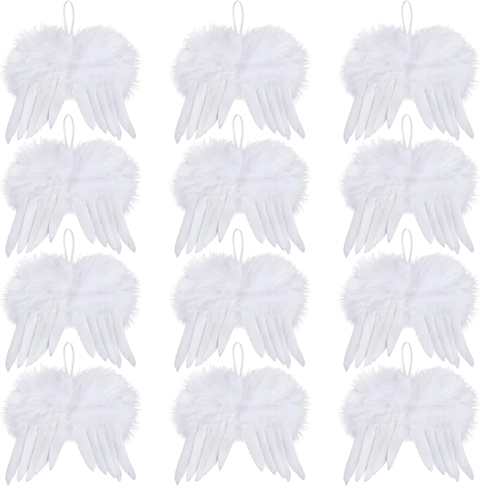 12Pcs Angel Feather Wings Ornament for Crafts Mini Angel Wings ...