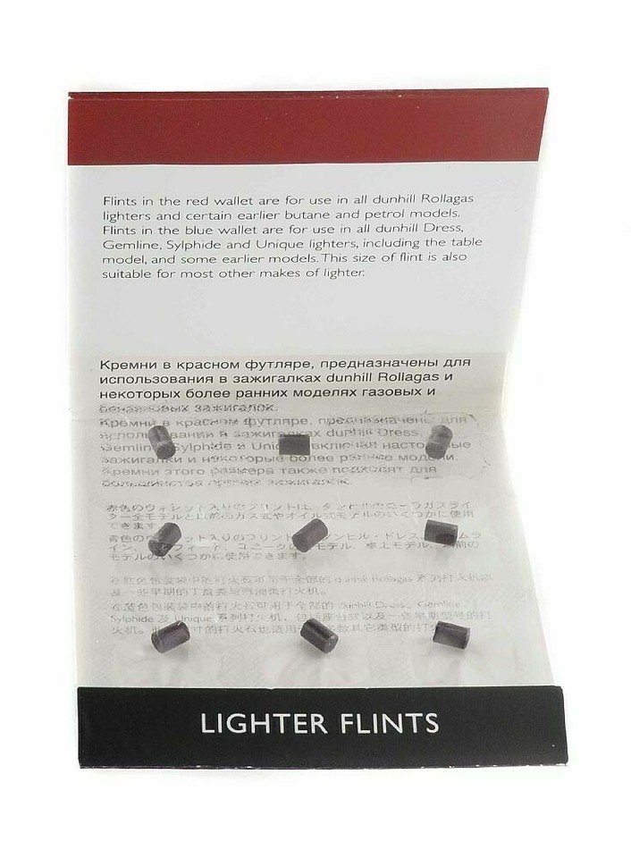 NEW Dunhill Lighter Flints - 1 Packet of 9 Flints - For Rollagas ...