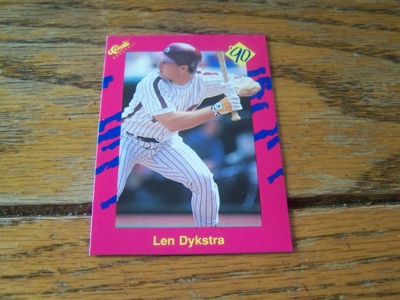 LEN DYKSTRA 1990 CLASSIC BASEBALL CARD PINK | eBay