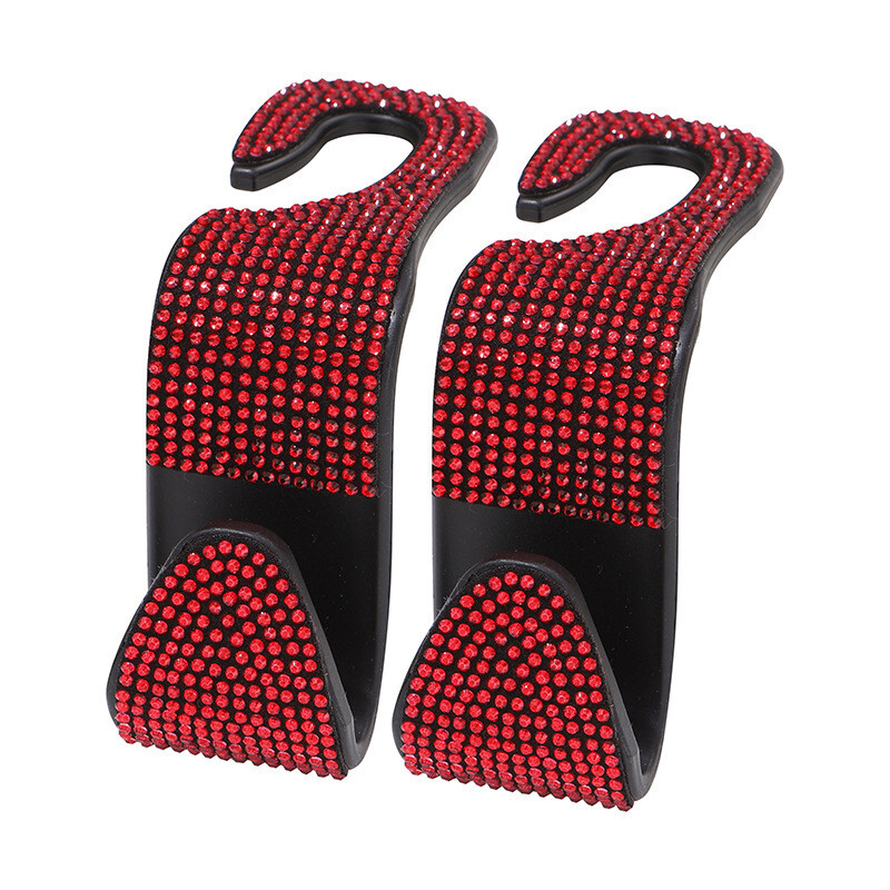 2 Pcs Auto Hook Multifunction Car Back Seat Hook Shiny Bling Crystal ...