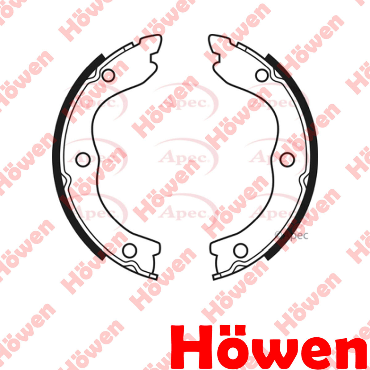 Fits Nissan X-Trail 2001-2013 Hand Brake Shoes Set Rear Howen ...