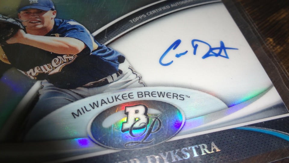 2011 BOWMAN PLATRINUM CUTTER DYKSTRA BPA-CD AUTOGRAPHED BASEBALL CARD ...