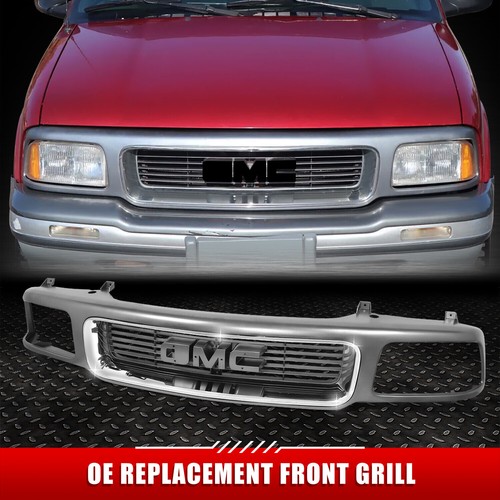 For 94-97 GMC Jimmy Sonoma OE Style Chrome Front Grille w/ Emblem ...